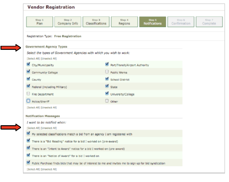Public Purchase: Vendor Registration